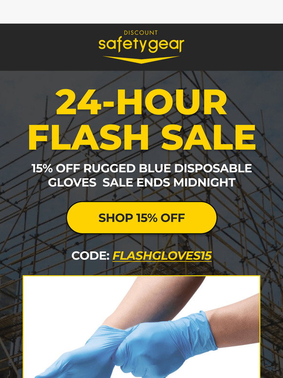 Discount Safety Gear: 🚨FLASH SALE: 15% OFF Rugged Blue Disposable ...