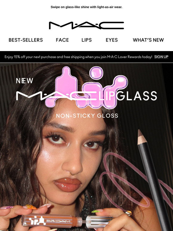 M·A·C: Add Lipglass Air Non-Sticky Gloss to your fave lip combo. 💋 | Milled