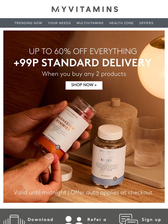Myvitamins: Get 99p delivery when you buy any 2 products 💖 | Milled