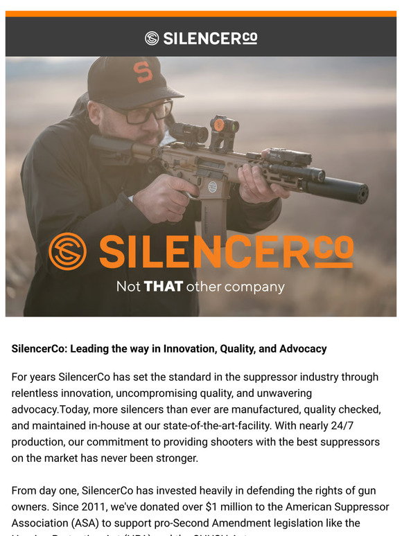 SilencerCo: SilencerCo Supports Suppressor Ownership! | Milled
