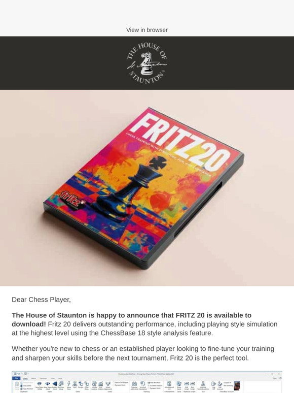 House of Staunton: Fritz 20 is finally here! | Milled