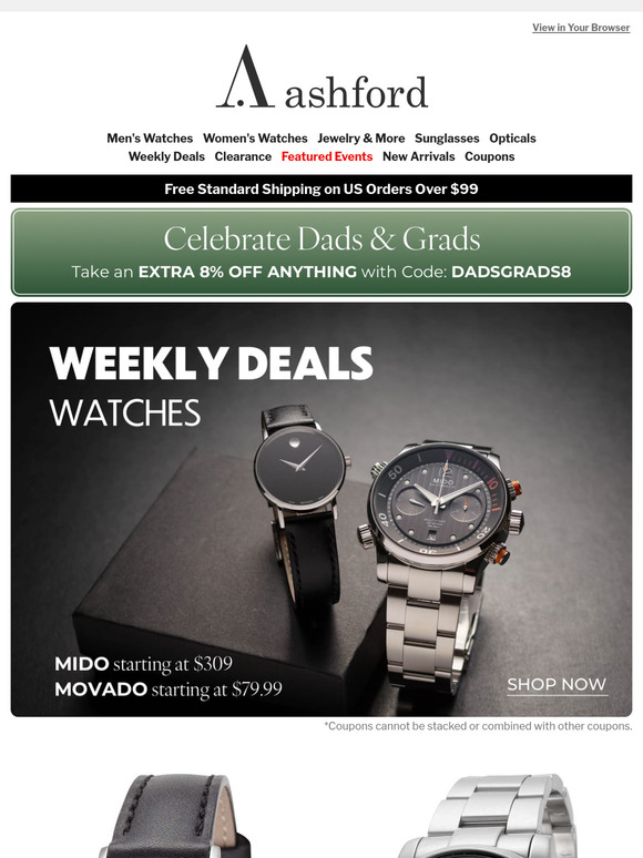 Ashford Email Newsletters: Shop Sales, Discounts, and Coupon Codes