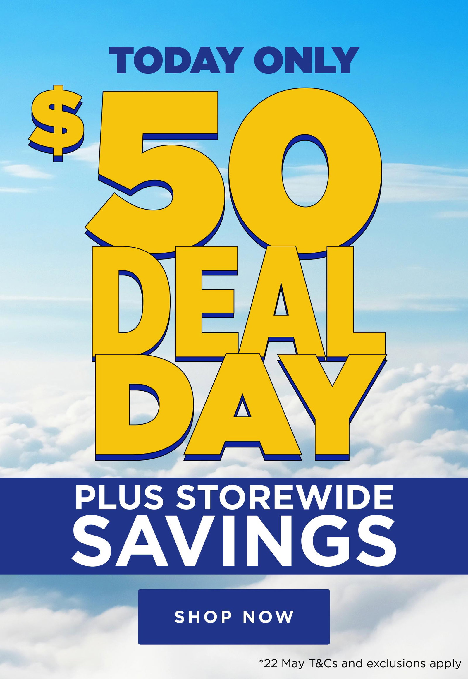 Briscoes: $50 DEAL DAY + massive storewide savings! | Milled
