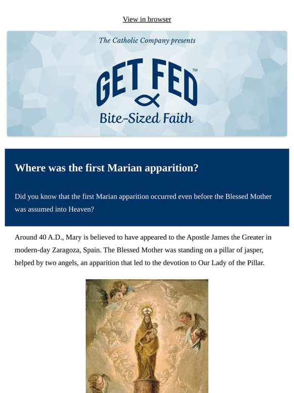 The Catholic Company: Where was the first Marian apparition? | Milled