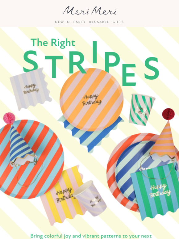 Meri Meri: Sensational Stripes for Summer! | Milled