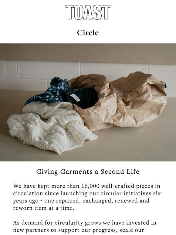 Toast: Circle | Giving Garments a Second Life | Milled