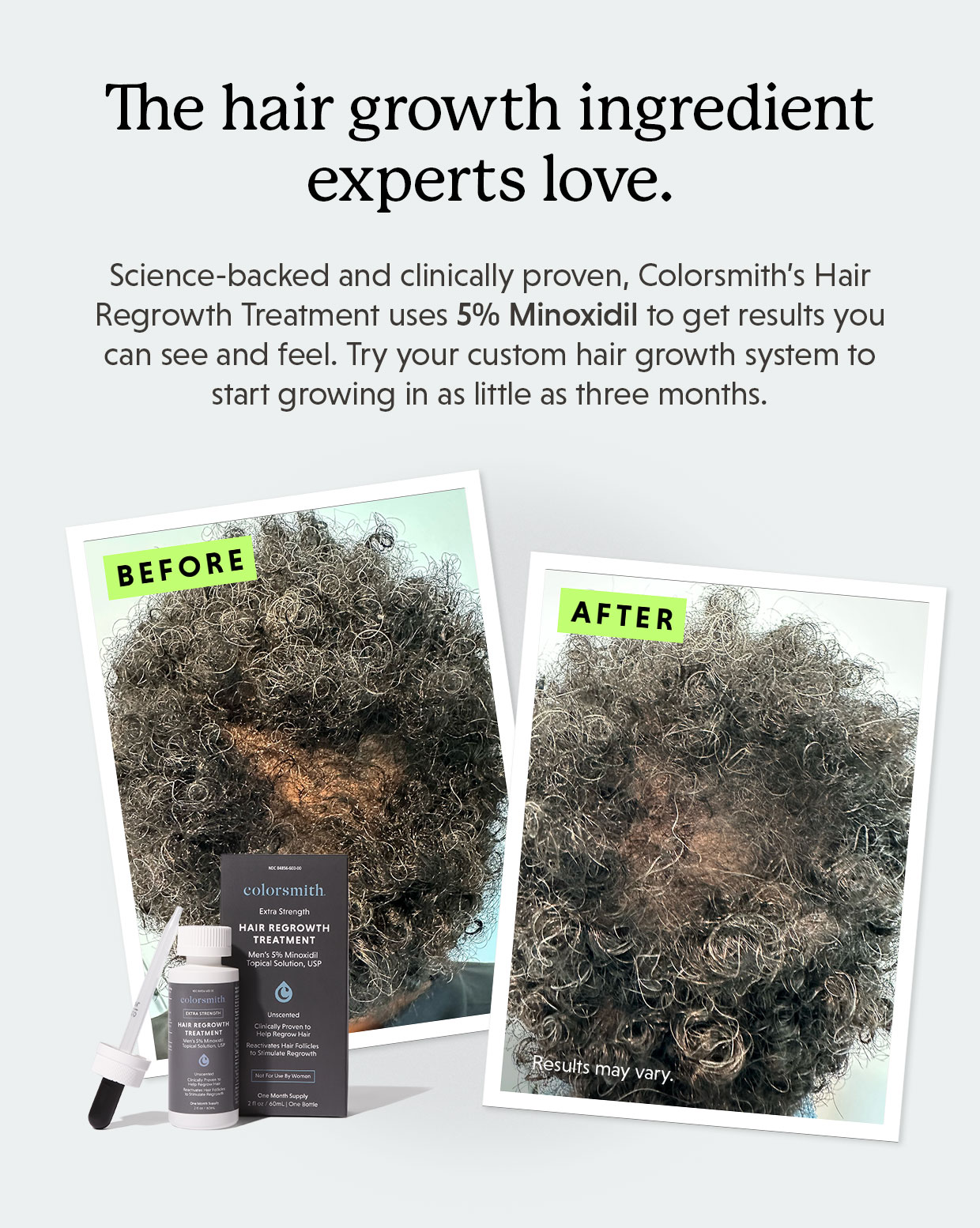 Colorsmith: Minoxidil—proven to get real results. 💯 | Milled