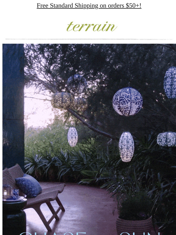 Terrain: Hanging lanterns for a patio glow up | Milled