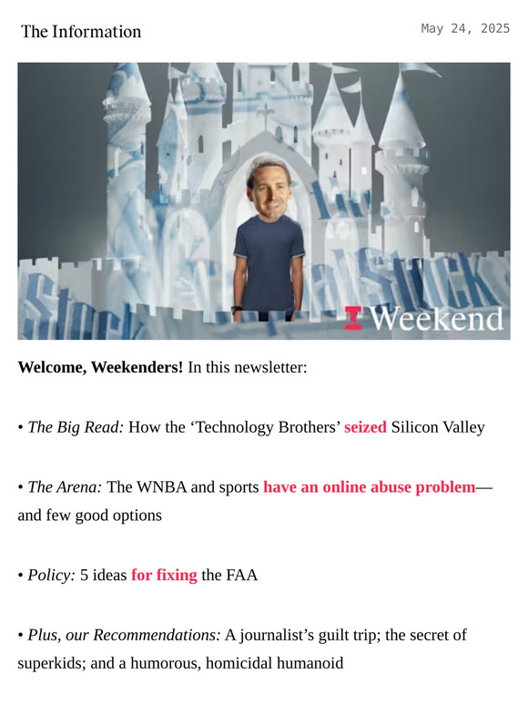 The Information: Weekend: Smart Glasses, OpenAI and the Hollow Castles | Milled