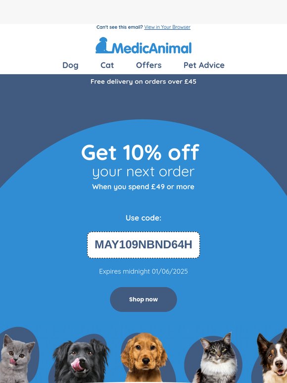 MedicAnimal: 10% off when you shop with us again | Milled