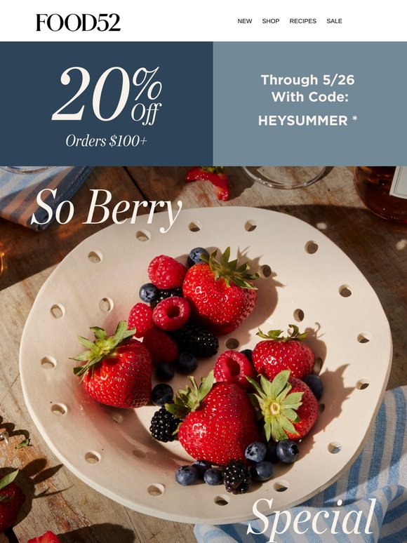 Food52 Email Newsletters: Shop Sales, Discounts, and Coupon Codes