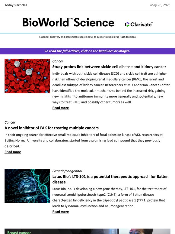 BioWorld: Full edition: Link between sickle cell disease and kidney ...