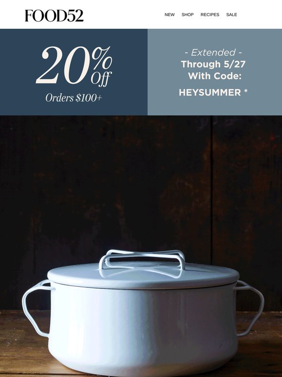 Food52 Email Newsletters: Shop Sales, Discounts, and Coupon Codes