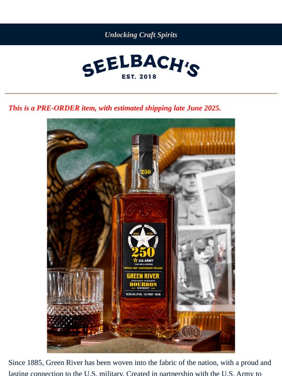 Seelbachs: Green River US Army 250th Anniversary Release | Milled