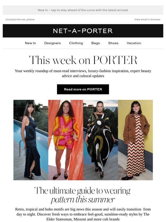 Net-A-Porter: The ultimate guide to wearing pattern this summer | Milled
