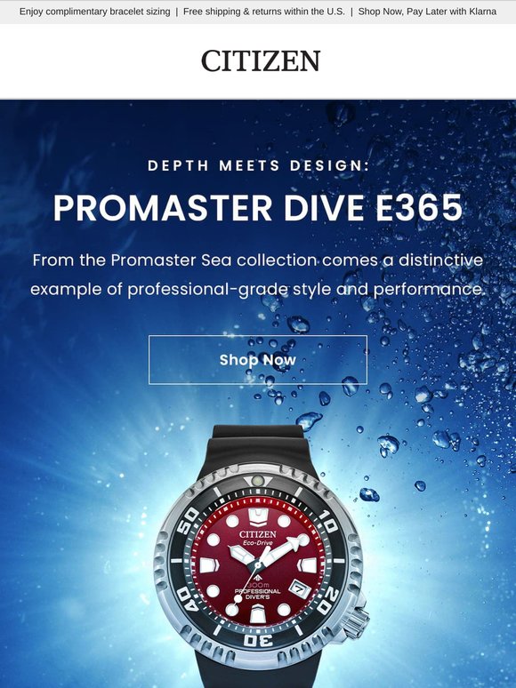 Citizen: Introducing the All-New Promaster Dive E365 | Milled