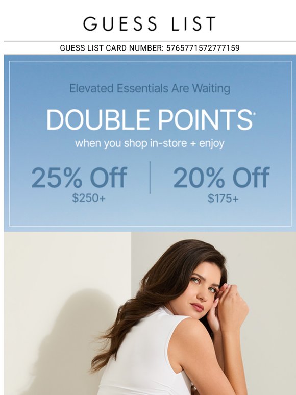 GUESS Email Newsletters: Shop Sales, Discounts, and Coupon Codes