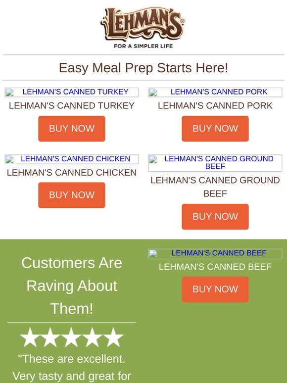 Lehman's: Quick, Easy, Delicious: Mealtime Made Simple 😋 | Milled