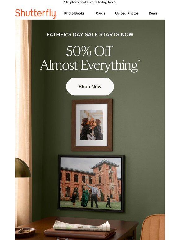 Shutterfly: 50% off almost everything for Father’s Day! | Milled