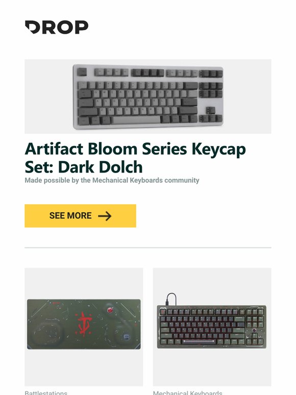 Drop: Artifact Bloom Series Keycap Set: Dark Dolch, Drop + DOOM™: The ...