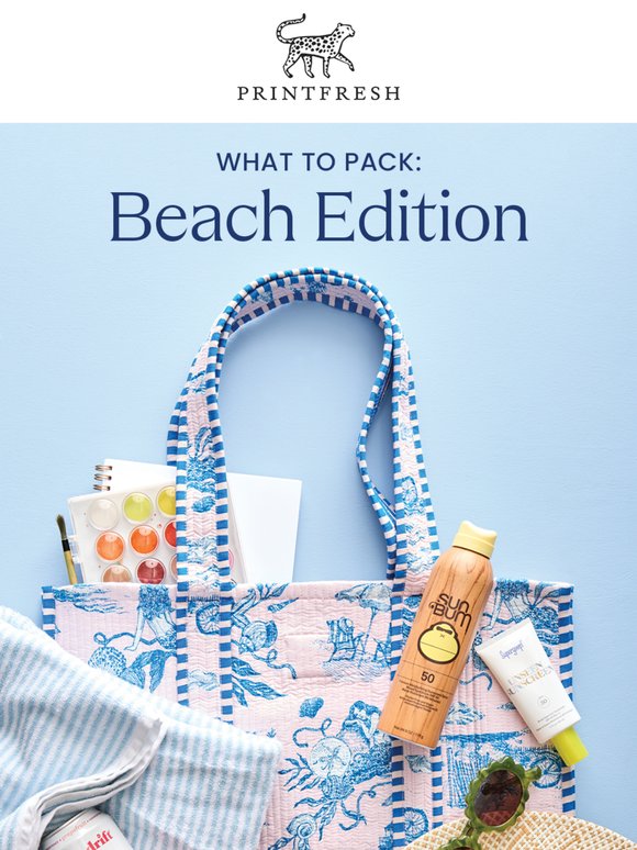 Printfresh: What's in our beach bag? 🏖️ | Milled