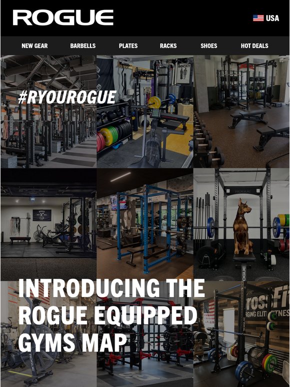 Rogue Fitness: Introducing The Rogue Equipped Gyms Map | Milled