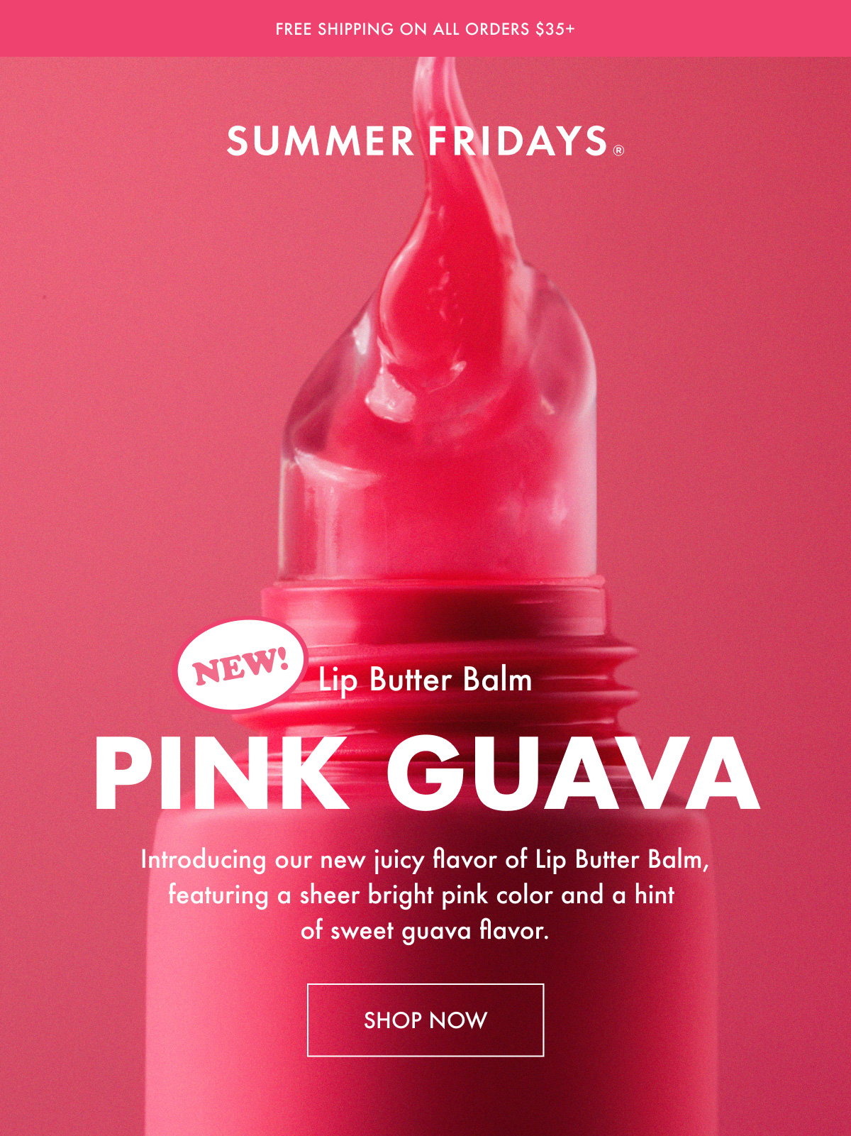 Summer Fridays: NEW! Lip Butter Balm Pink Guava | Milled