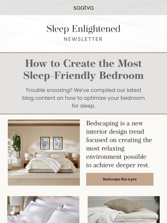 Saatva: 5 Ways to Create the Perfect "Bedscape" | Milled