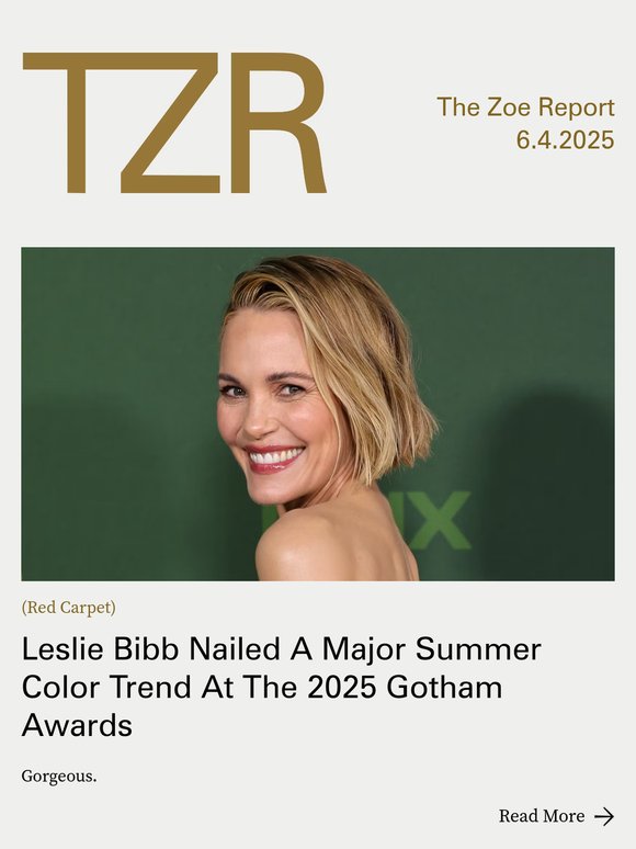 The Zoe Report: Leslie Bibb Nailed This Major Summer Color Trend At The ...