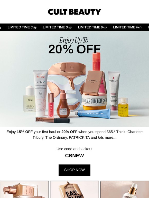 Cult Beauty Email Newsletters: Shop Sales, Discounts, and Coupon Codes