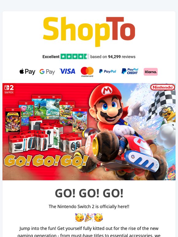 ShopTo: GO ️ GO ️ GO ️The Nintendo Switch 2 is FINALLY here! Launch ...