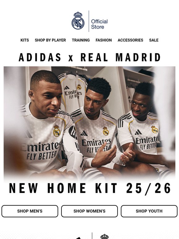 Real Madrid: New Home Kit 25/26 now available! | Milled