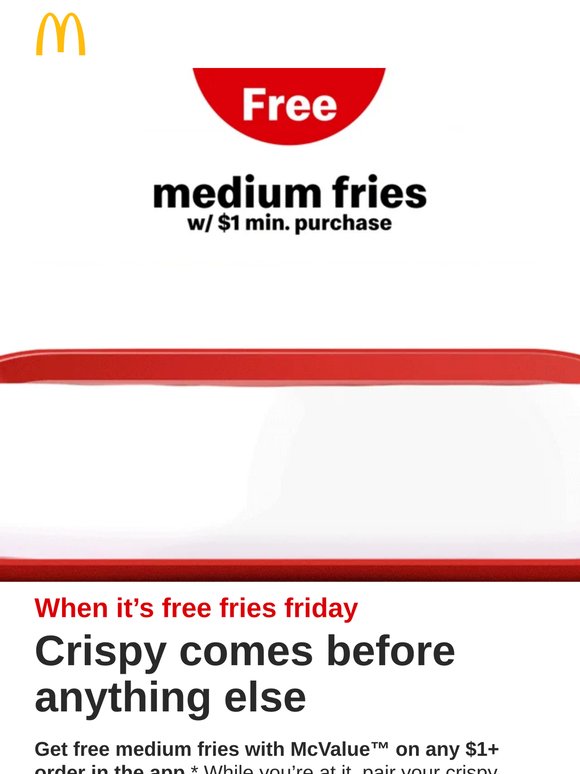 McDonald's: free fries friday is great 🍟 | Milled