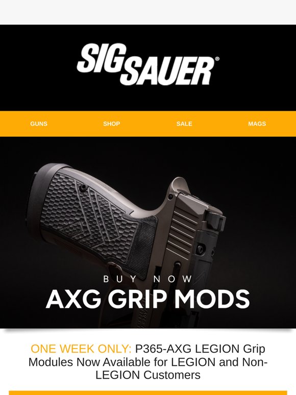 SIG SAUER: ONE WEEK ONLY: P365-AXG LEGION Grip Mods for Everyone | Milled