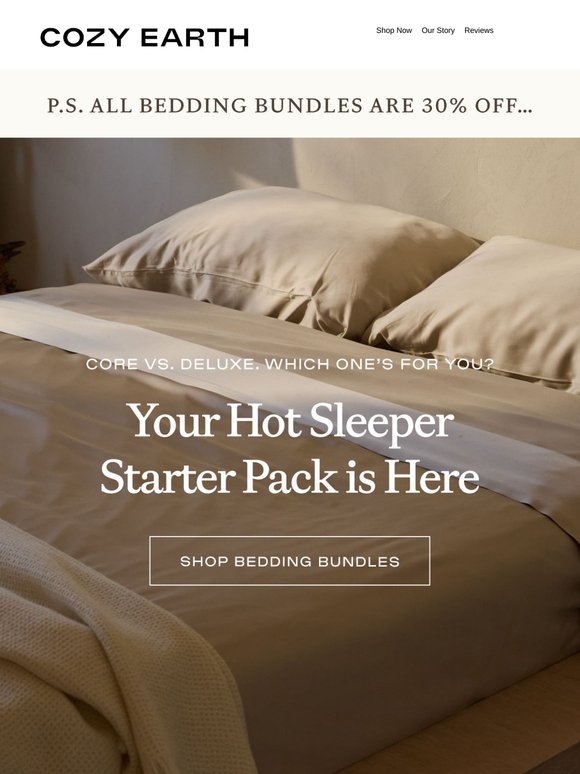Cozy Earth: Hot sleeper? Here’s a starter pack just for you ️ | Milled
