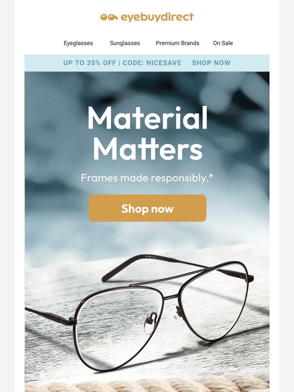 EyeBuyDirect: Made You L👀K — At Frames in Alternative Materials | Milled