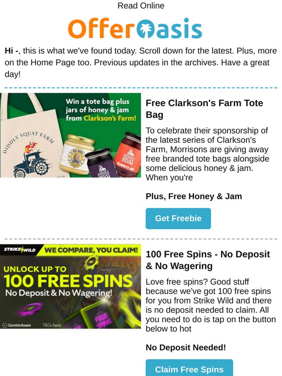 Offer Oasis: Free Clarkson's Farm Tote Bag, Kefir Yogurt, Piglets ...