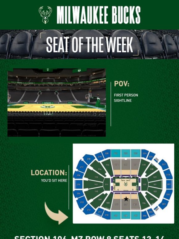 Bucks Pro Shop: Introducing Seat Of The Week — Explore Your View For ...
