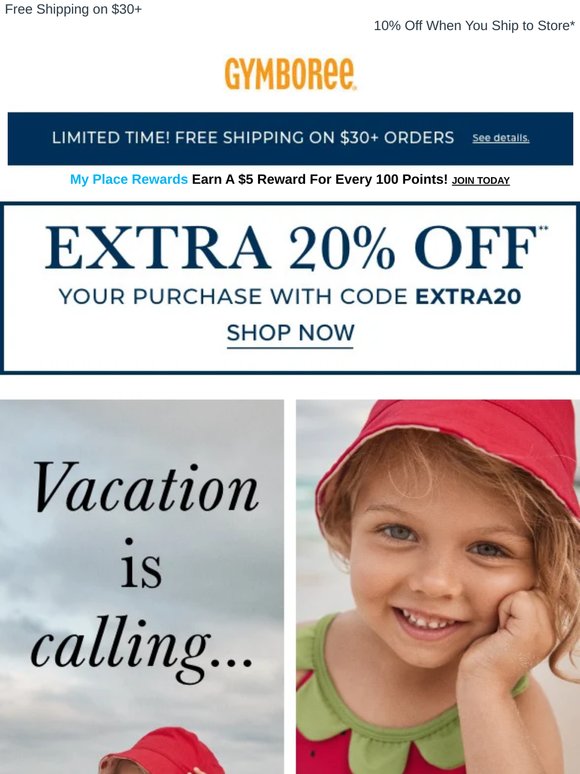 Gymboree: Vacationing soon? 🌴 Pack *these* swim styles | Milled