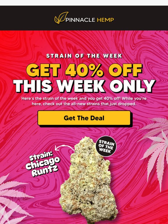 Pinnacle Hemp: Strain Of The Week Is Here! Get 40% Off 🔥🍃 | Milled