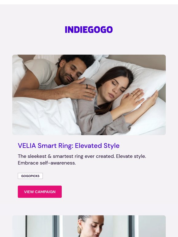 Indiegogo: Track your balance and wellness with a ring that does it all. | Milled