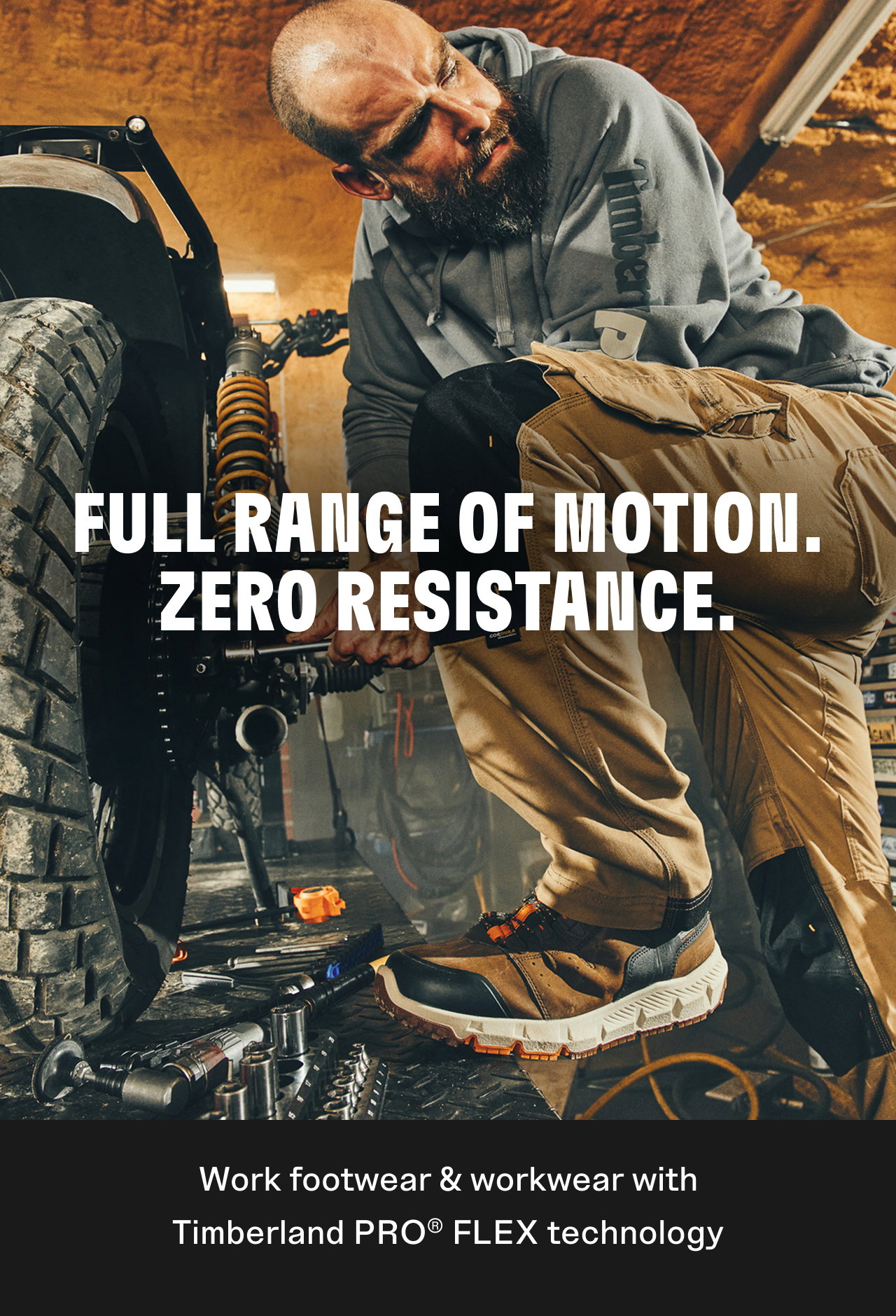 Timberland: Full range of motion. Zero resistance. | Milled