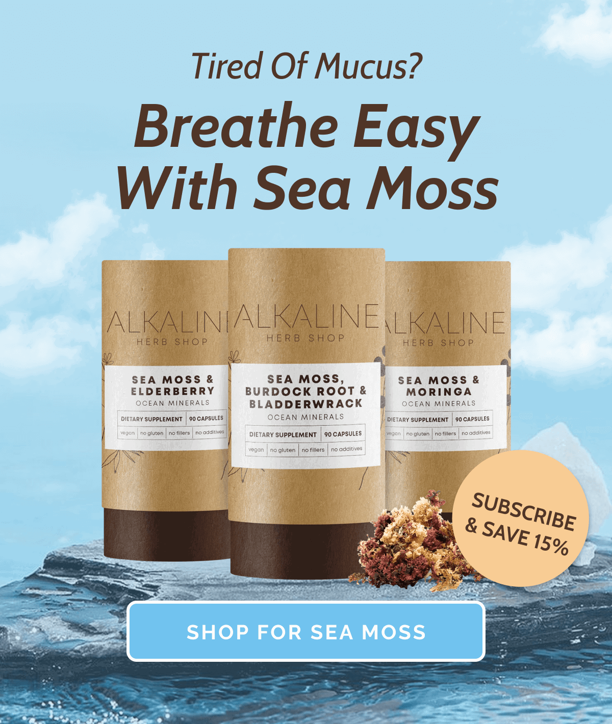 Alkaline Herb Shop: Say goodbye to excess mucus with Sea Moss | Milled