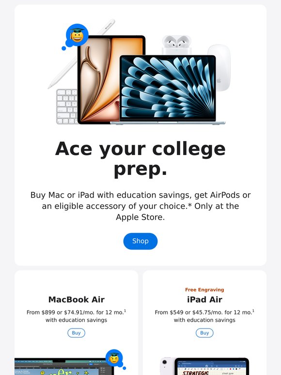 Apple: 🎓 Apple’s college offer starts now. | Milled