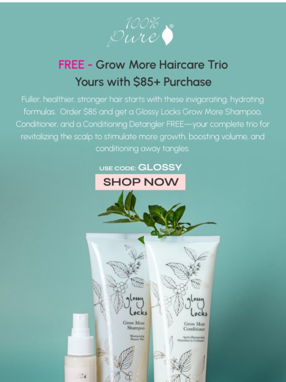 100 Percent Pure: FREE Glossy Locks? Yes, This Is Real 💁‍♀️ | Milled
