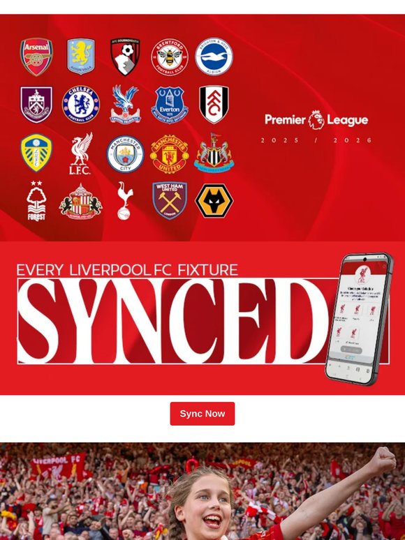 Liverpool FC: Download the 2025-26 LFC Premier League fixtures to your ...