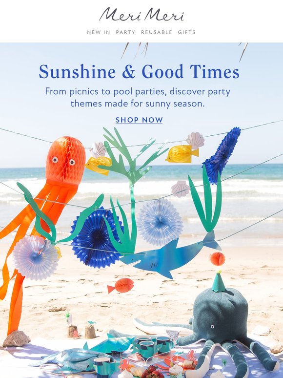 Meri Meri: Scoop Up The Sweetest Summer Party Themes! 🏖️🍦🧜‍♀️ | Milled