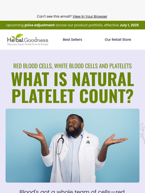 Herbal Goodness: Natural Platelet Count - Discover how platelets save ...