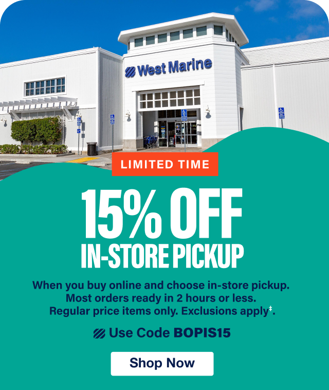 West Marine: Ready in 2 hours or less + 15% Off! | Milled