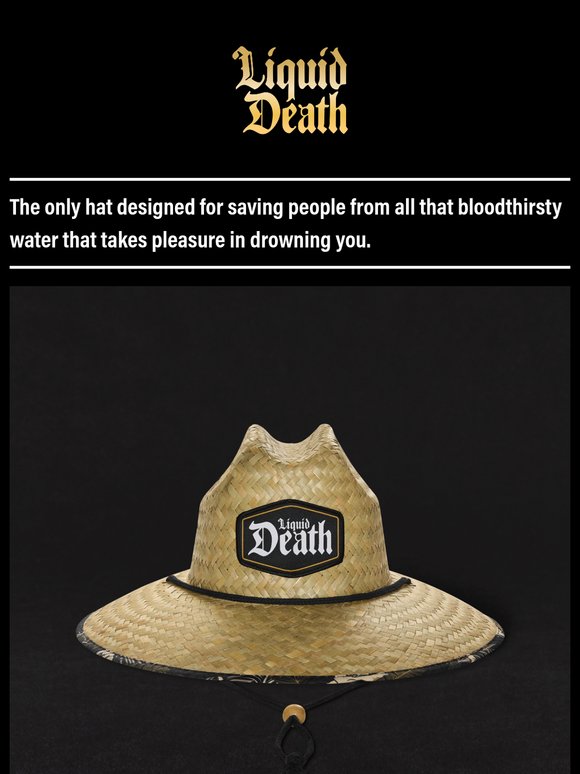 Liquid Death: Deathy Bahama Lifeguard Hat | Milled